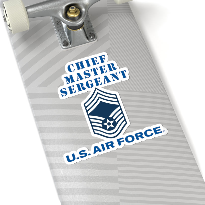 USAF Chief Master Sergeant Sticker | E9a Rank Insignia | Premium Vinyl ...