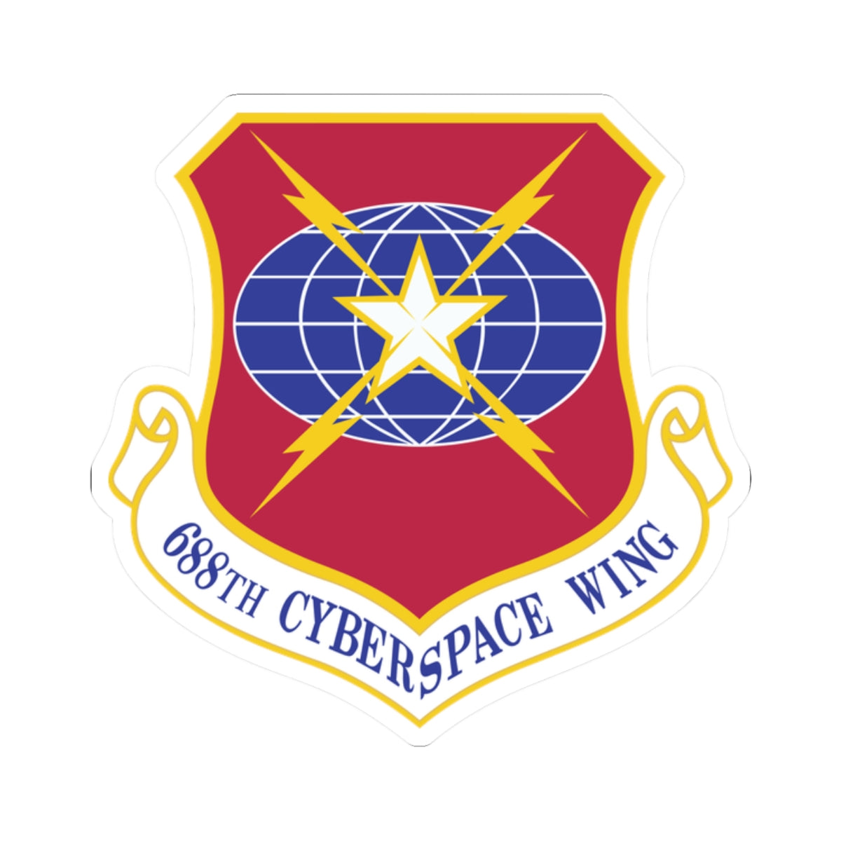 Kiss-Cut Stickers - USAF - 688th Cyberspace Wing wo Txt X 300 – Air ...
