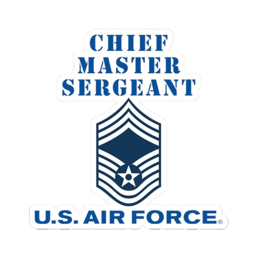 USAF Chief Master Sergeant Sticker | E9a Rank Insignia | Premium Vinyl ...