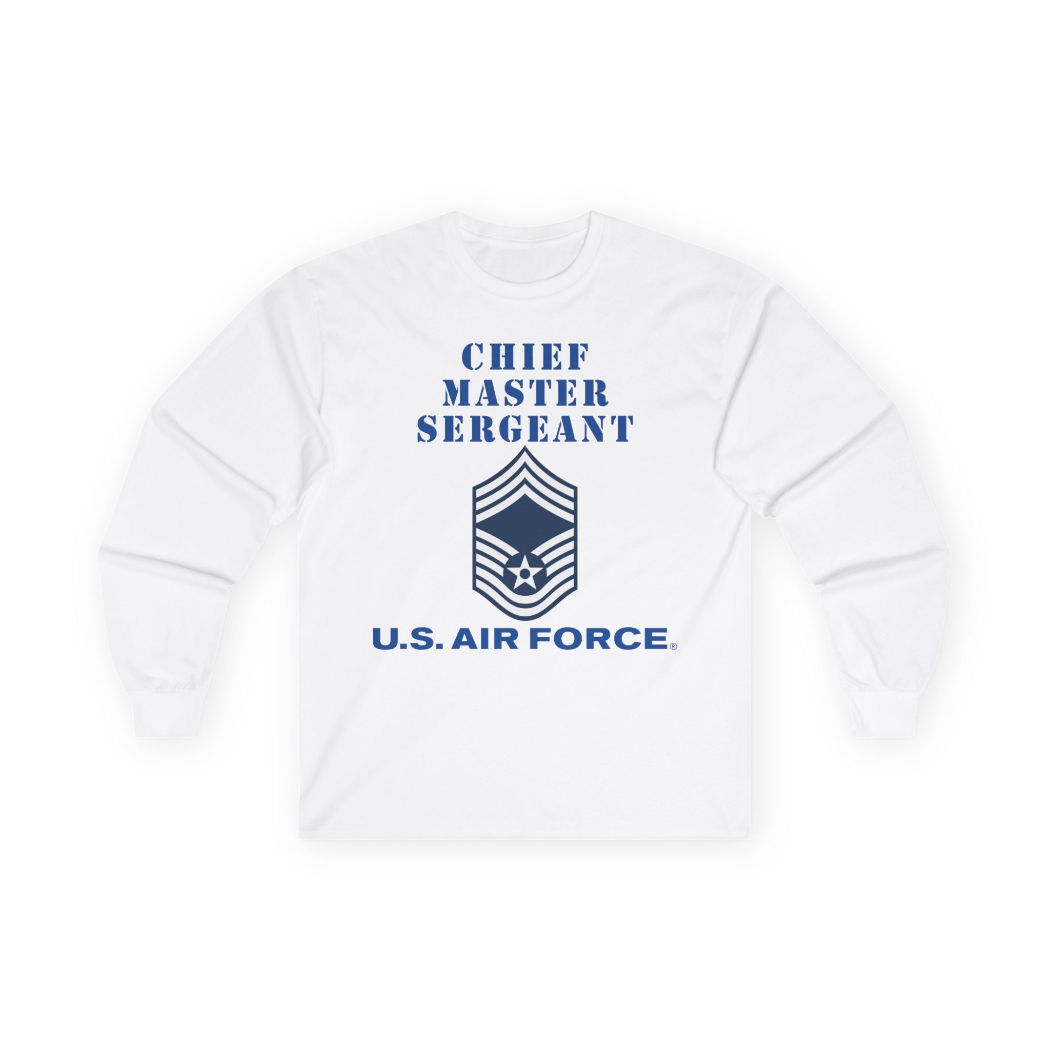 USAF Chief Master Sergeant E9a Long Sleeve Tee | Premium Air Force Rank ...