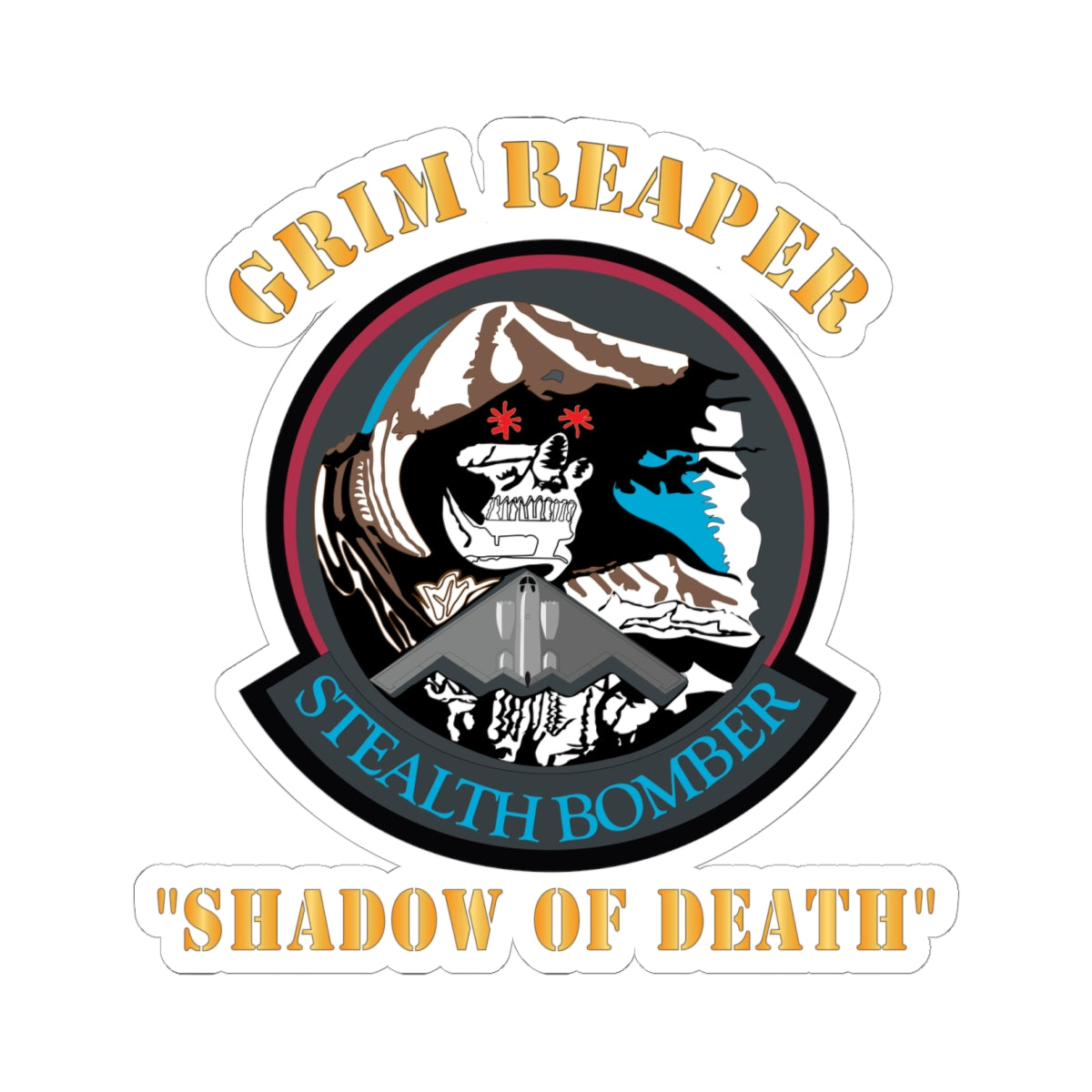 B2 Spirit Grim Reaper Stickers | USAF Stealth Bomber Decals | Air Force ...