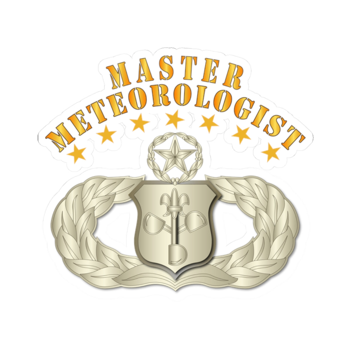 Kiss-Cut Stickers - USAF - Meteorologist - Master Badge wo DS – Air ...